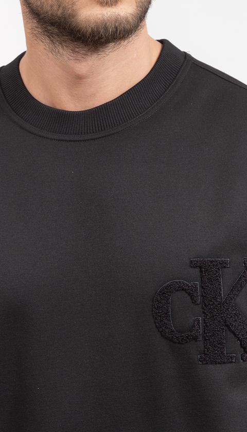 Calvin Klein Ck Chenille Crew Neck Erkek Bisiklet Yaka Sweatshirt 8720108053228